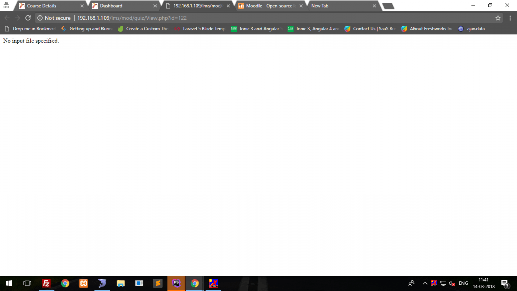 Khắc phục lỗi "No input file specified" - Nosomovo