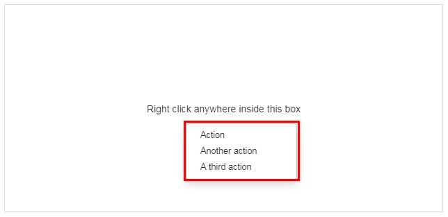 Bootstrap Context Menu
