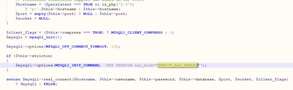 Cài đặt Sql Mode Trong Codeigniter Ci Nosomovo